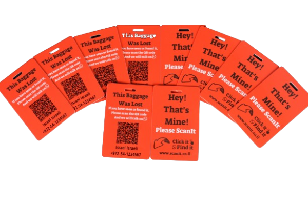 ScanIt - סקניט | תג שם חכם לאיתור כבודה כדי לטוס בראש שקט!