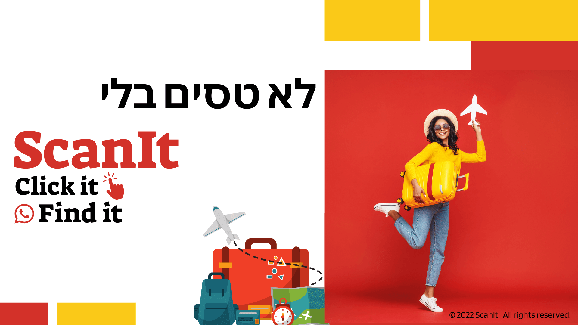 ScanIt - סקניט | תג שם חכם לאיתור כבודה כדי לטוס בראש שקט!